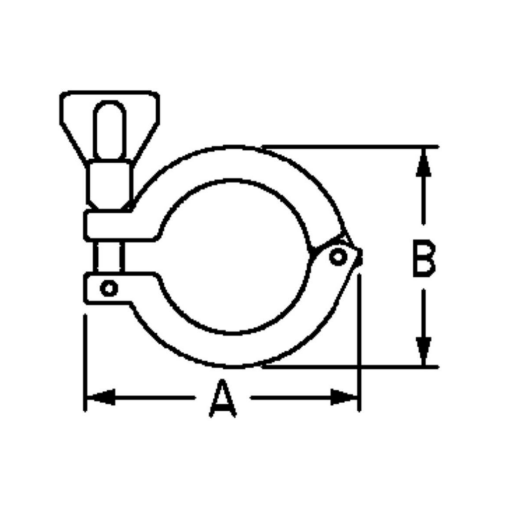 Stainless Wing Clamp Vacuum Fitting KF16 KF25 KF40