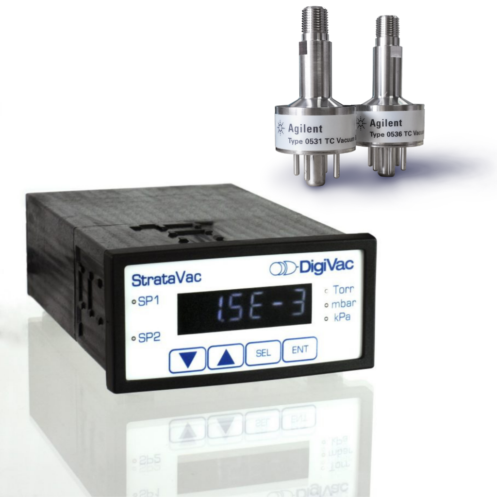 StrataVac Dual Vacuum Gauge with 2 Agilent Sensors