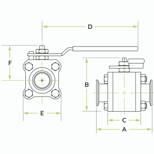 Manual 2-Way Ball Valve | High Vacuum Ball Valve